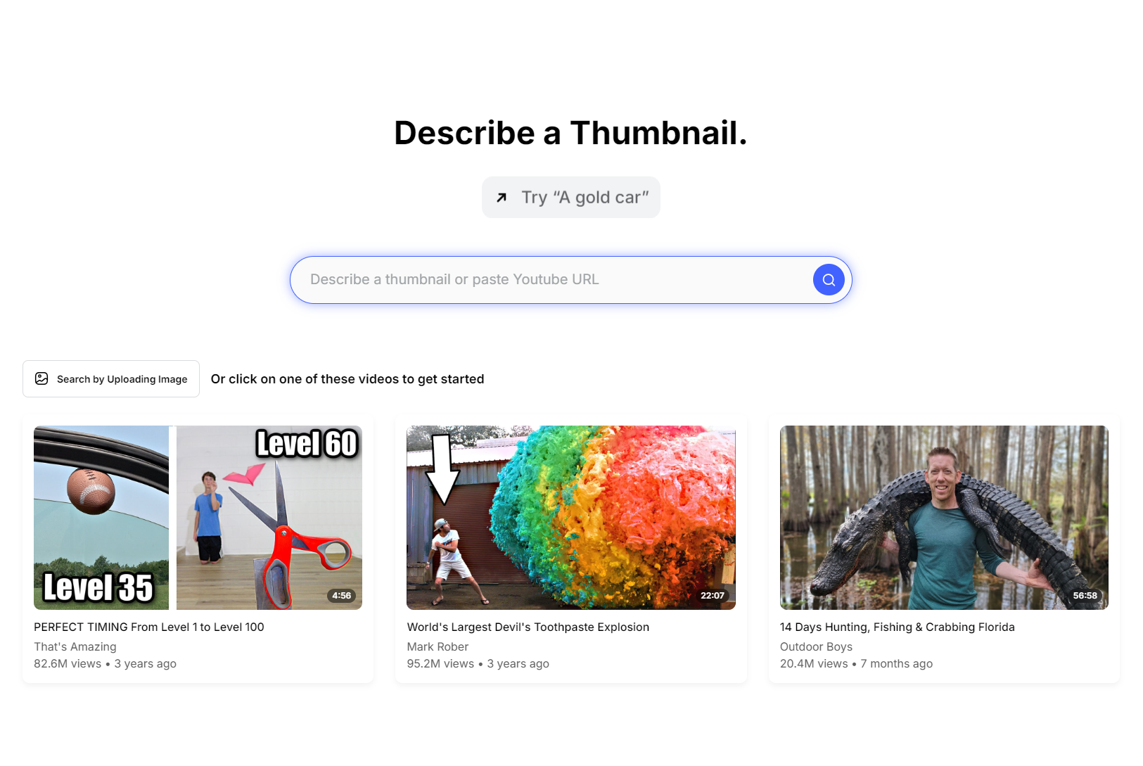 Thumbnail Search Tool – Viewstats