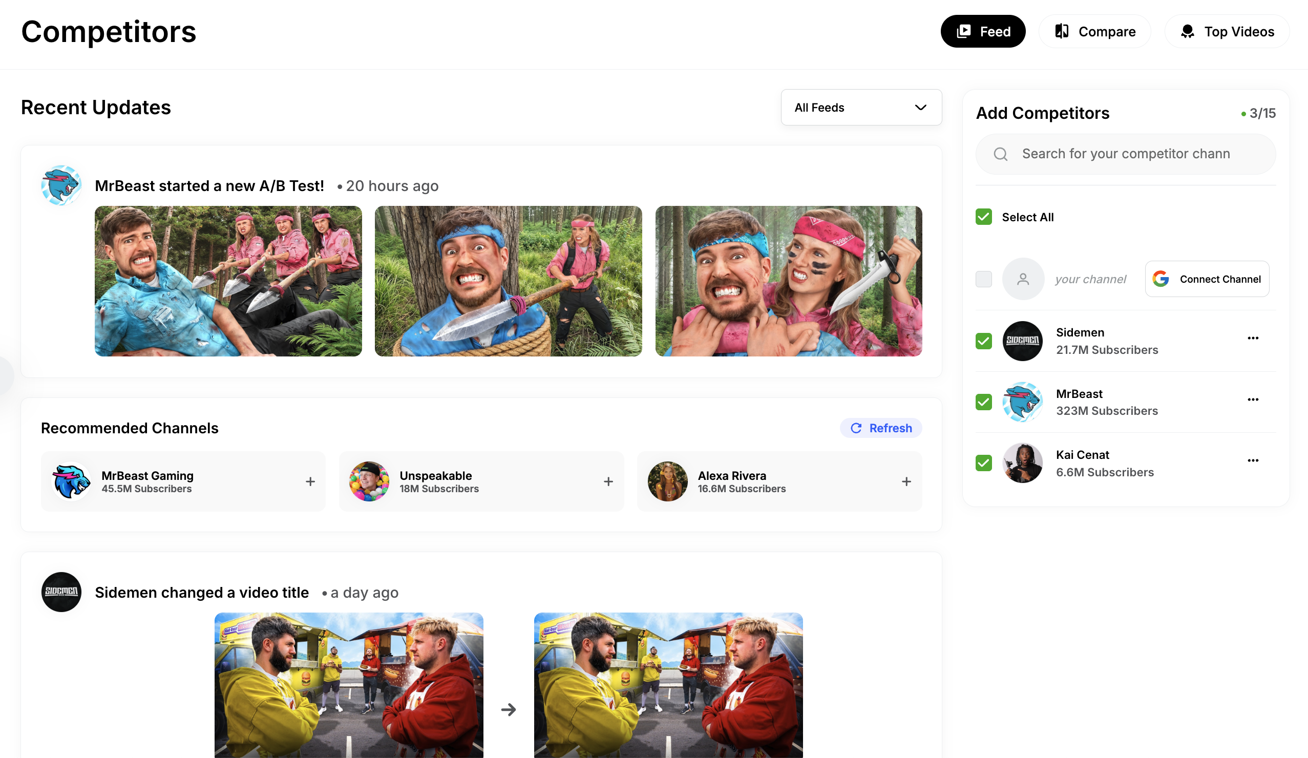 Competitors Tool – Viewstats
